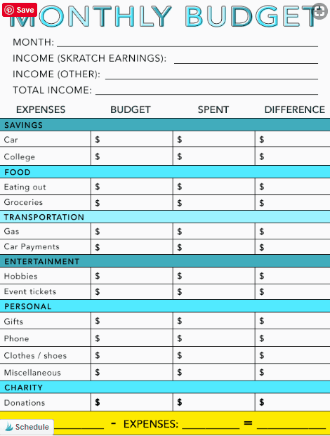 Budgeting Worksheets For Teens Pdf Budgeting Worksheets