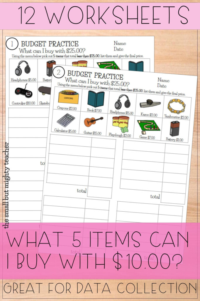 Fun Budgeting Activities For Adults | Budgeting Worksheets
