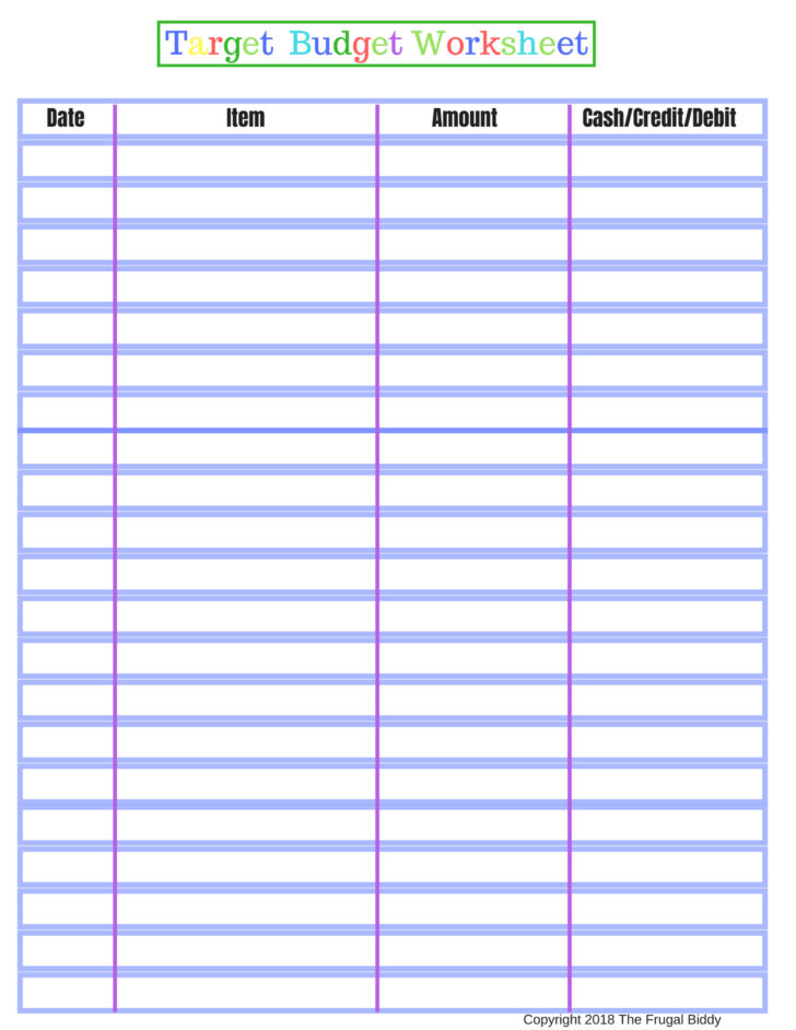 Easiest Budget Spreadsheet Budgeting Worksheets