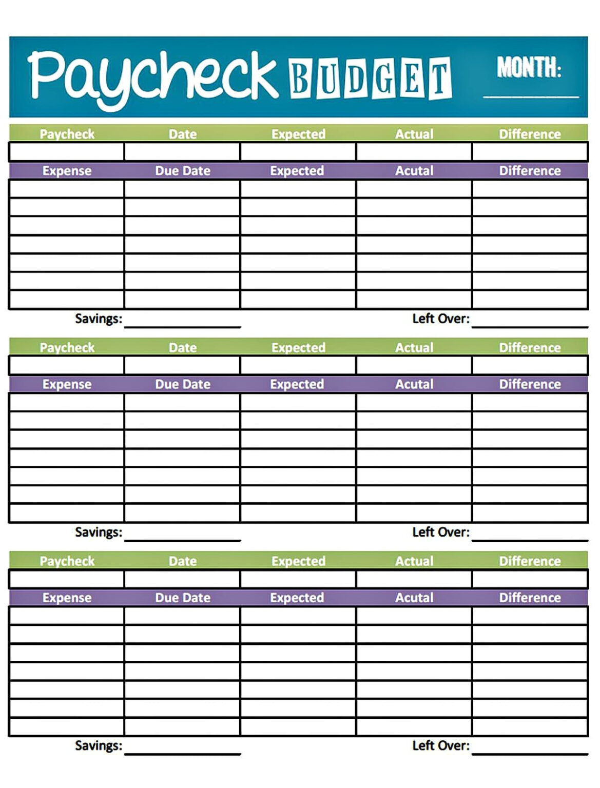Fillable Budget Worksheet Excel | Budgeting Worksheets