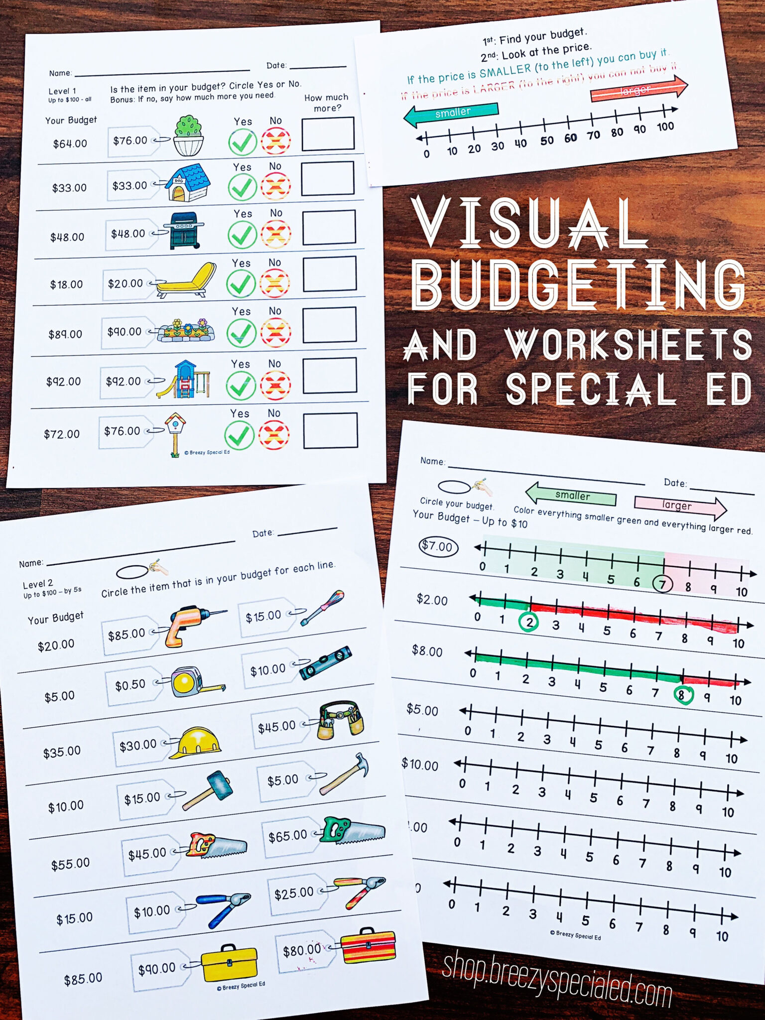 Free Budgeting Worksheets For Special Education | Budgeting Worksheets