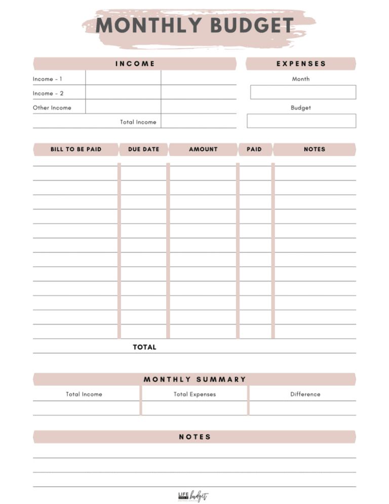 Single Mom Budget Low Income Budget Beginner Printable Budget Worksheet ...