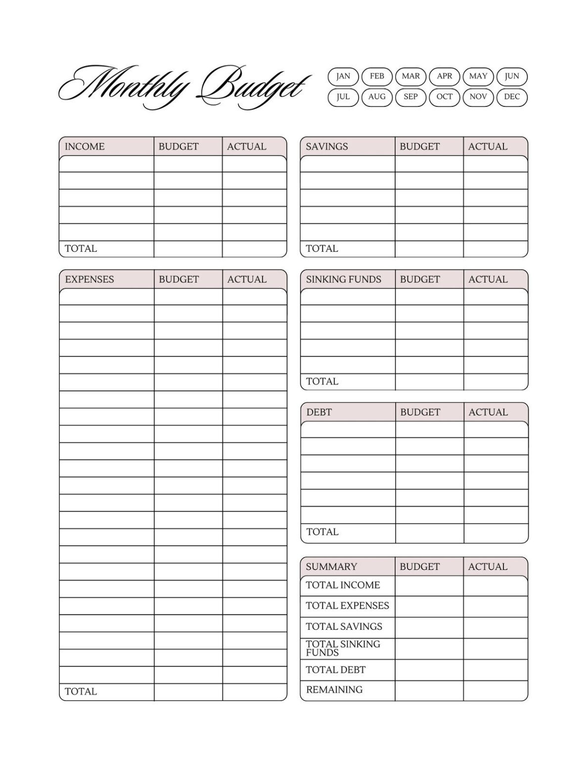 Money Magazine Budget Worksheet | Budgeting Worksheets
