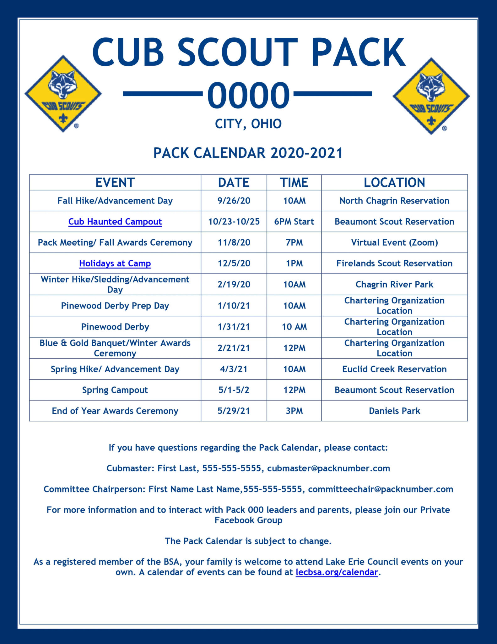 Cub Scout Pack Budget Worksheet | Budgeting Worksheets